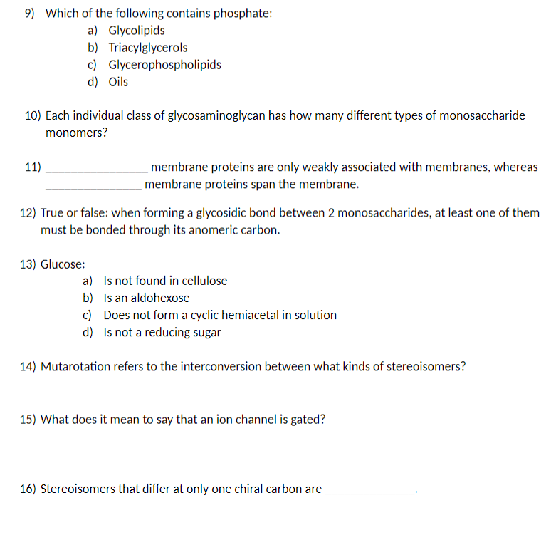 Solved Which of the following contains phosphate:a) | Chegg.com