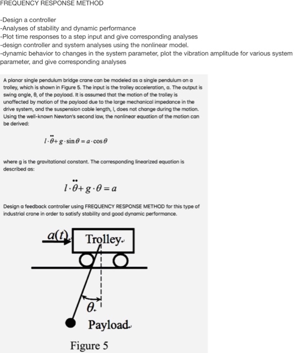 FREQUENCY RESPONSE METHOD -Design a controller | Chegg.com