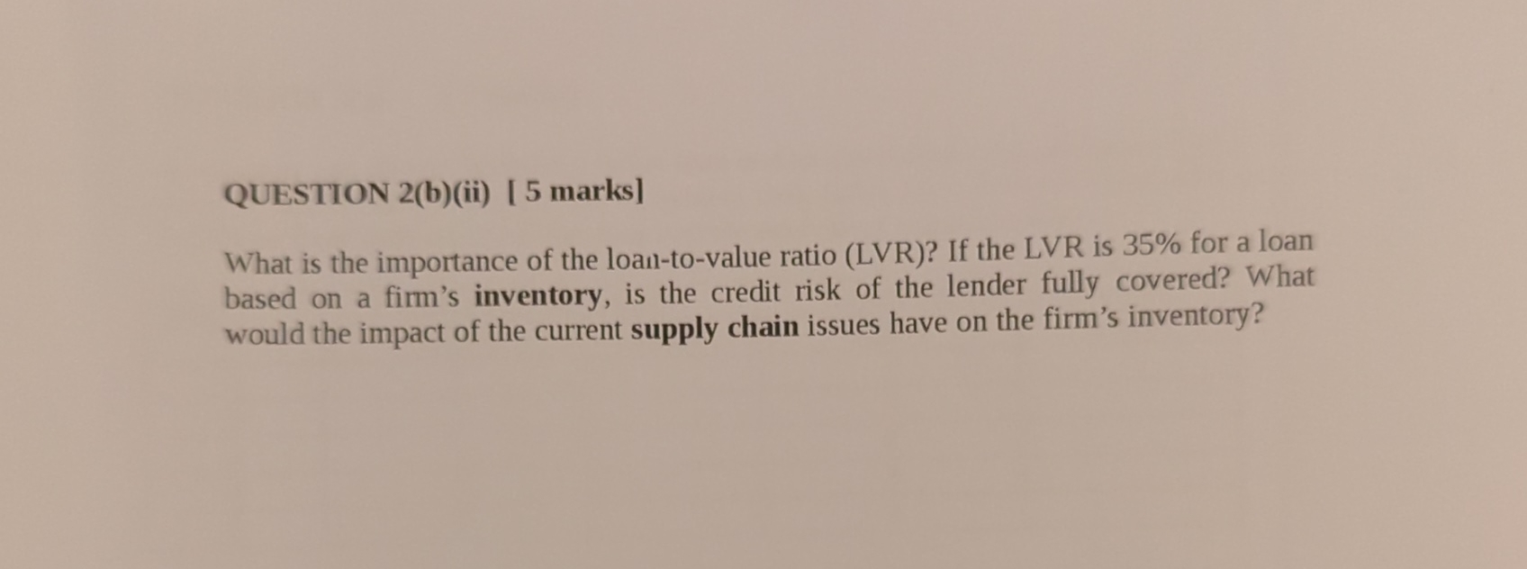 Solved QUESTION 2(b)(ii) [ 5 ﻿marks]What is the importance | Chegg.com