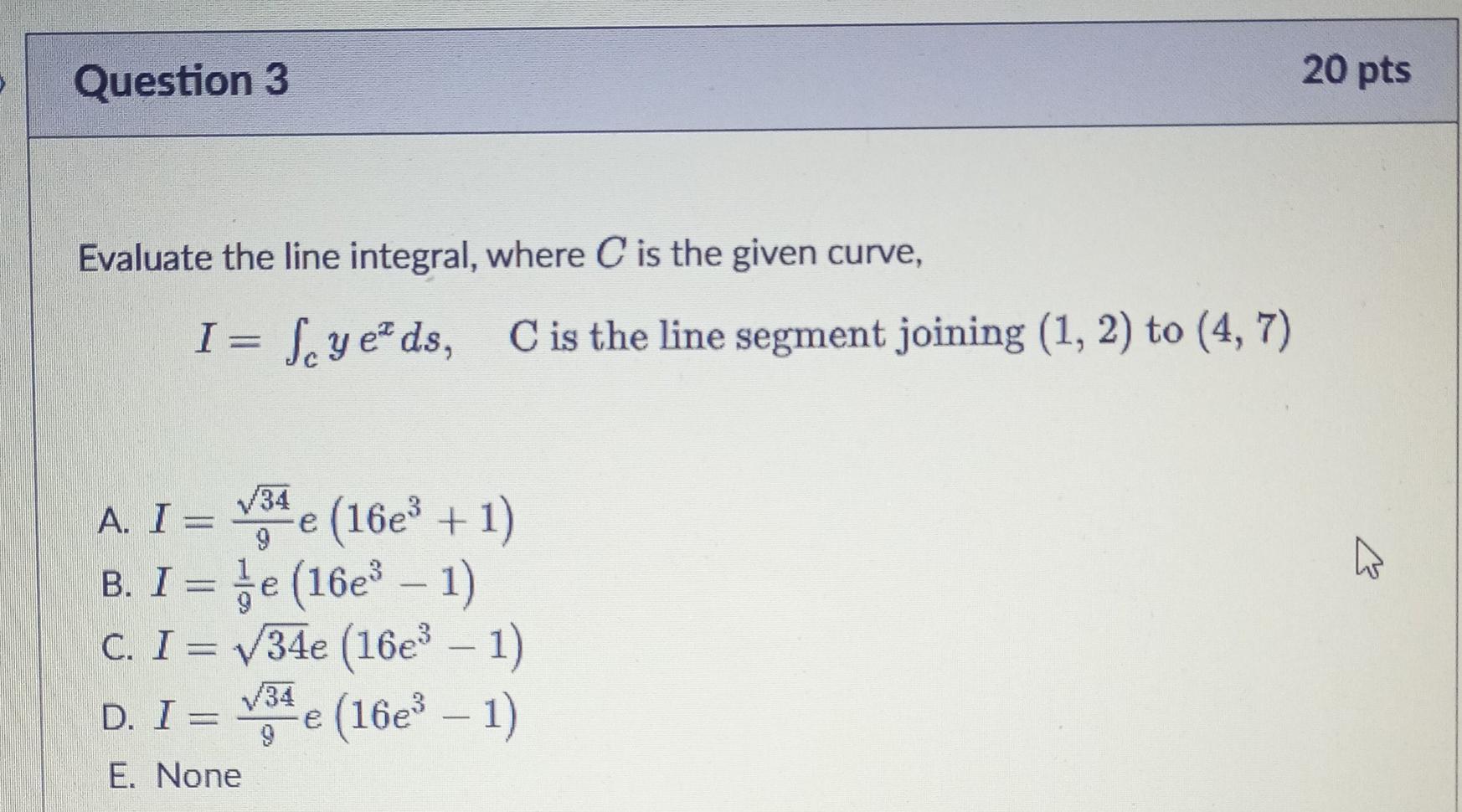Solved Evaluate the line integral, where C is the given | Chegg.com