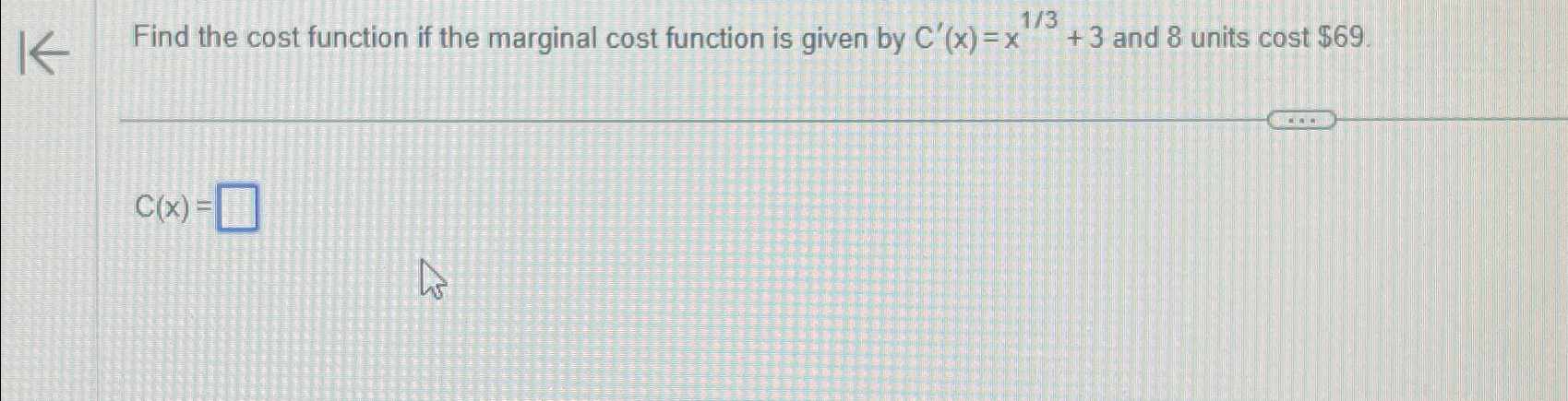 Solved Find the cost function if the marginal cost function | Chegg.com