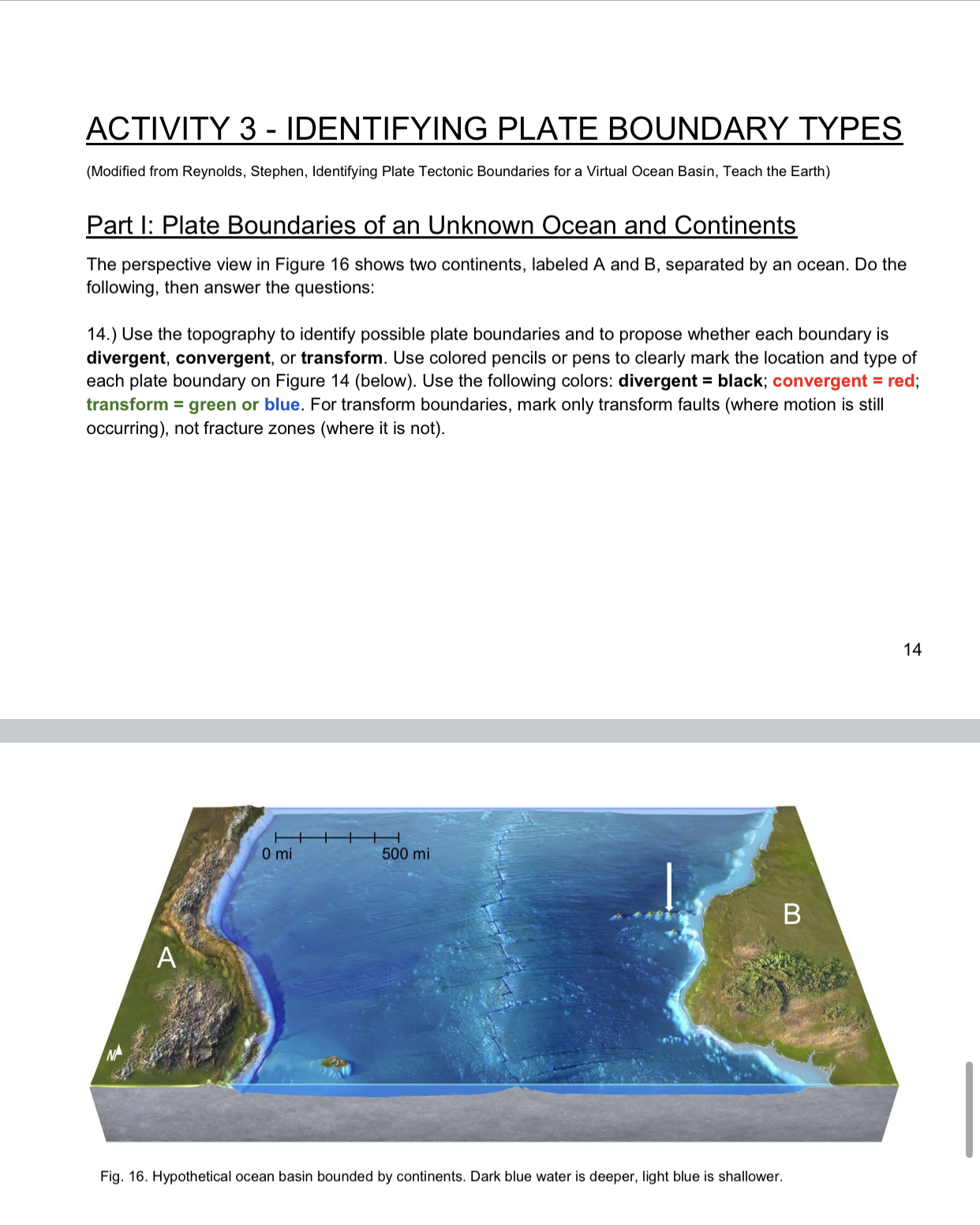 Solved ACTIVITY 3 - ﻿IDENTIFYING PLATE BOUNDARY | Chegg.com