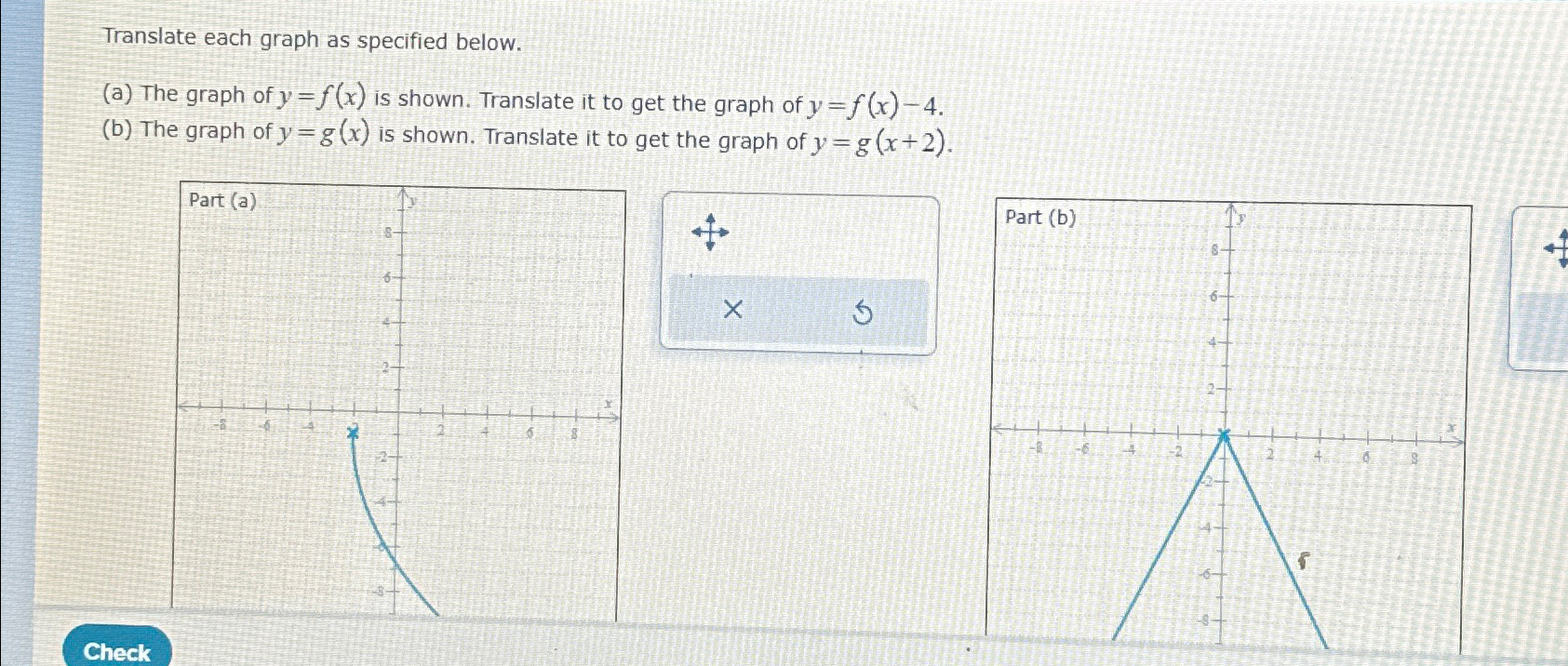 Solved Translate each graph as specified below.(a) ﻿The | Chegg.com