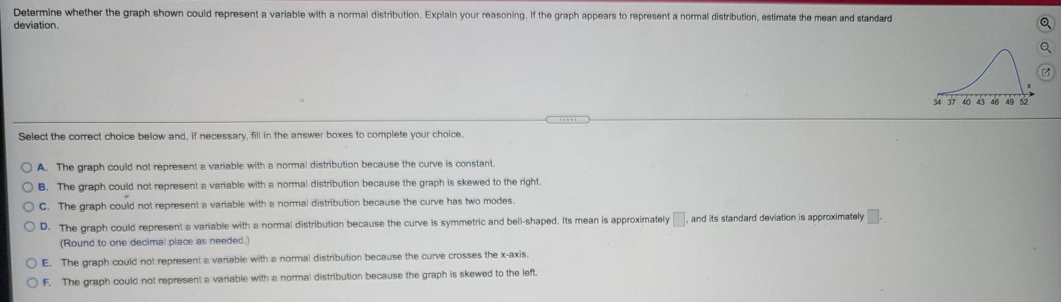 Solved Determine whether the graph shown could represent a | Chegg.com