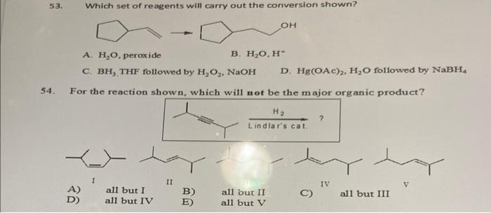 Solved ? 2⋅H2O 1. O3 A. HC≡CC≡CCH2C≡CH B. HC=CCH2CHCH2C≡CH | Chegg.com