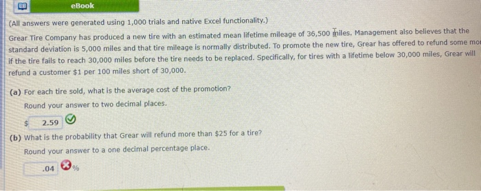 Solved Ebook All Answers Were Generated Using 1 000 Trials