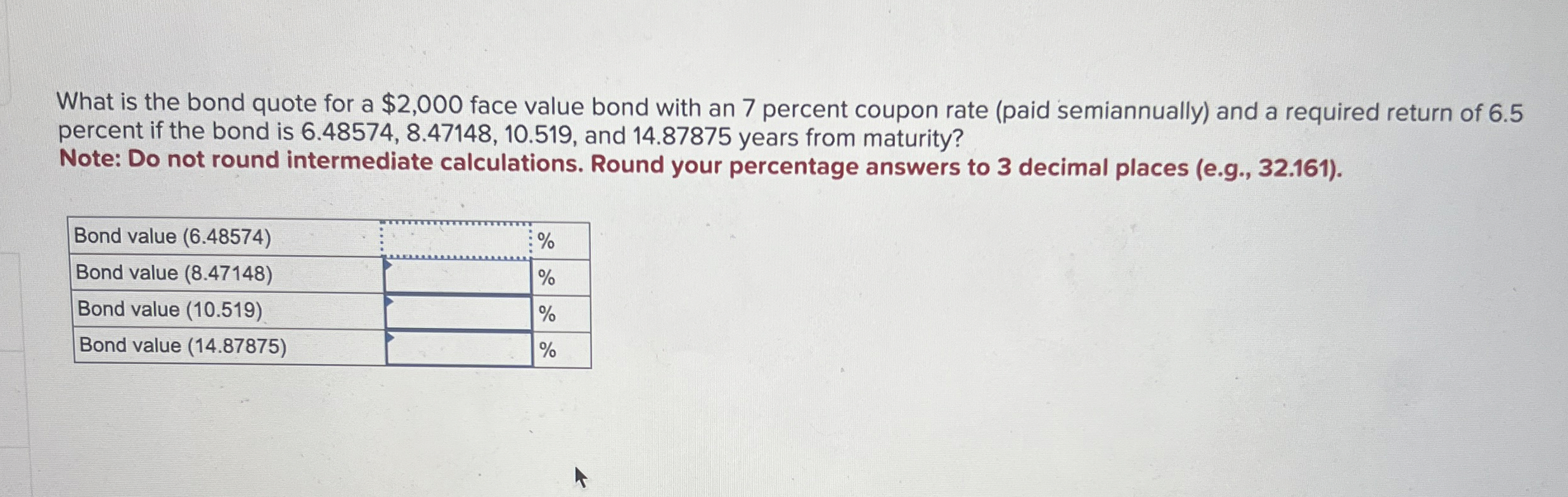 Solved What is the bond quote for a $2,000 ﻿face value bond | Chegg.com