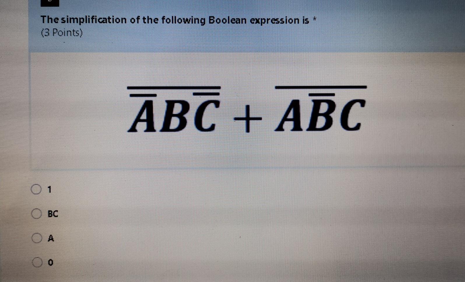 Solved The simplification of the following Boolean | Chegg.com
