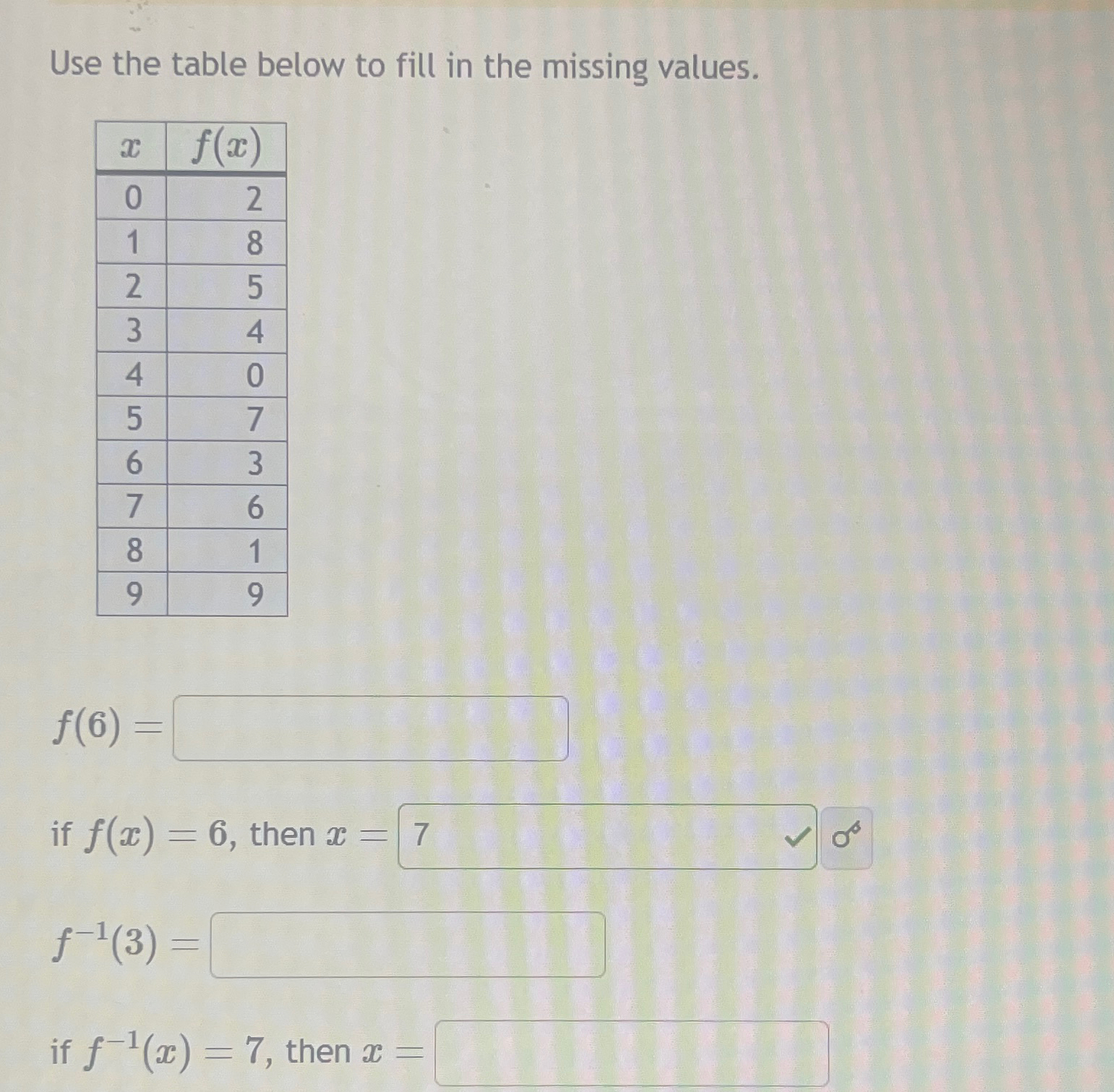 Solved Use The Table Below To Fill In The Missing 4234