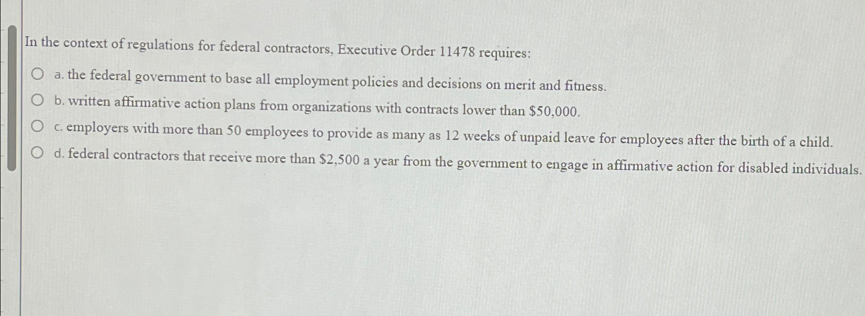 Solved In the context of regulations for federal | Chegg.com