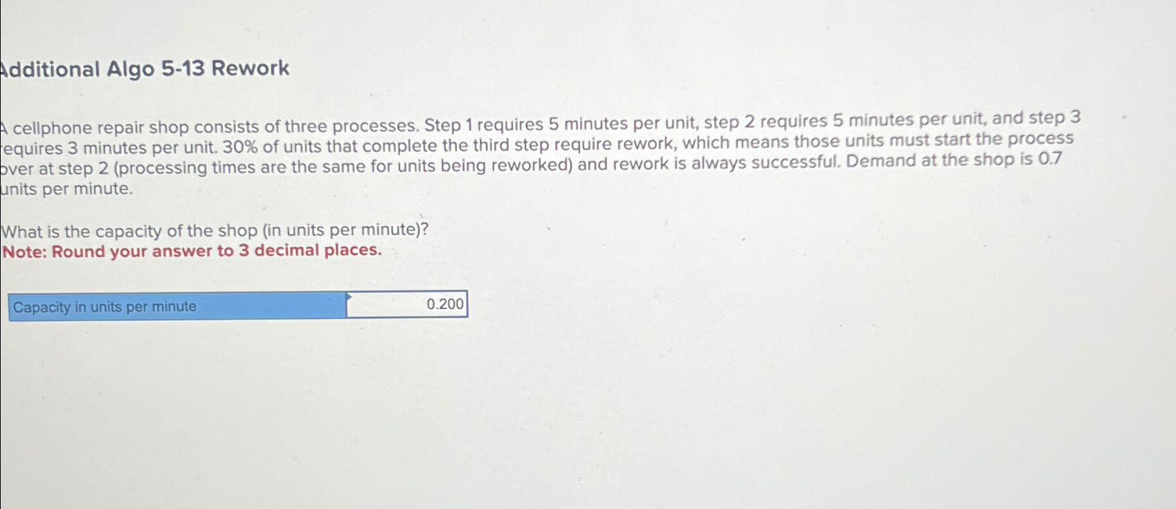 Additional Algo 5-13 ﻿ReworkA cellphone repair shop | Chegg.com