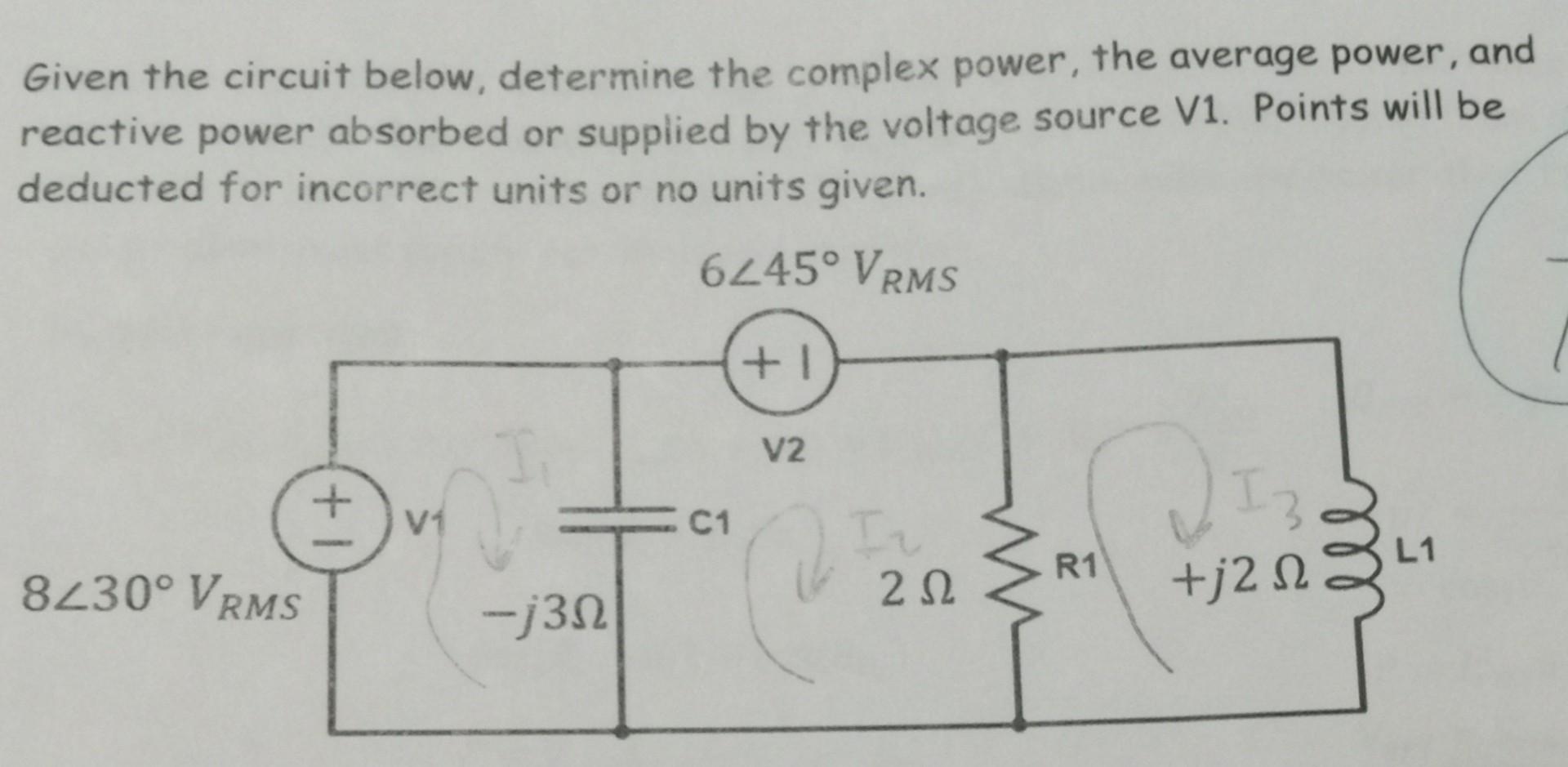 Solved Given the circuit below, determine the complex power, | Chegg.com