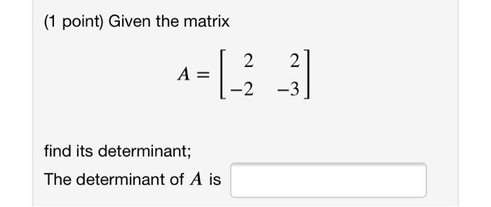 Solved (1 point) Expand the set below to form a basis for R3 | Chegg.com