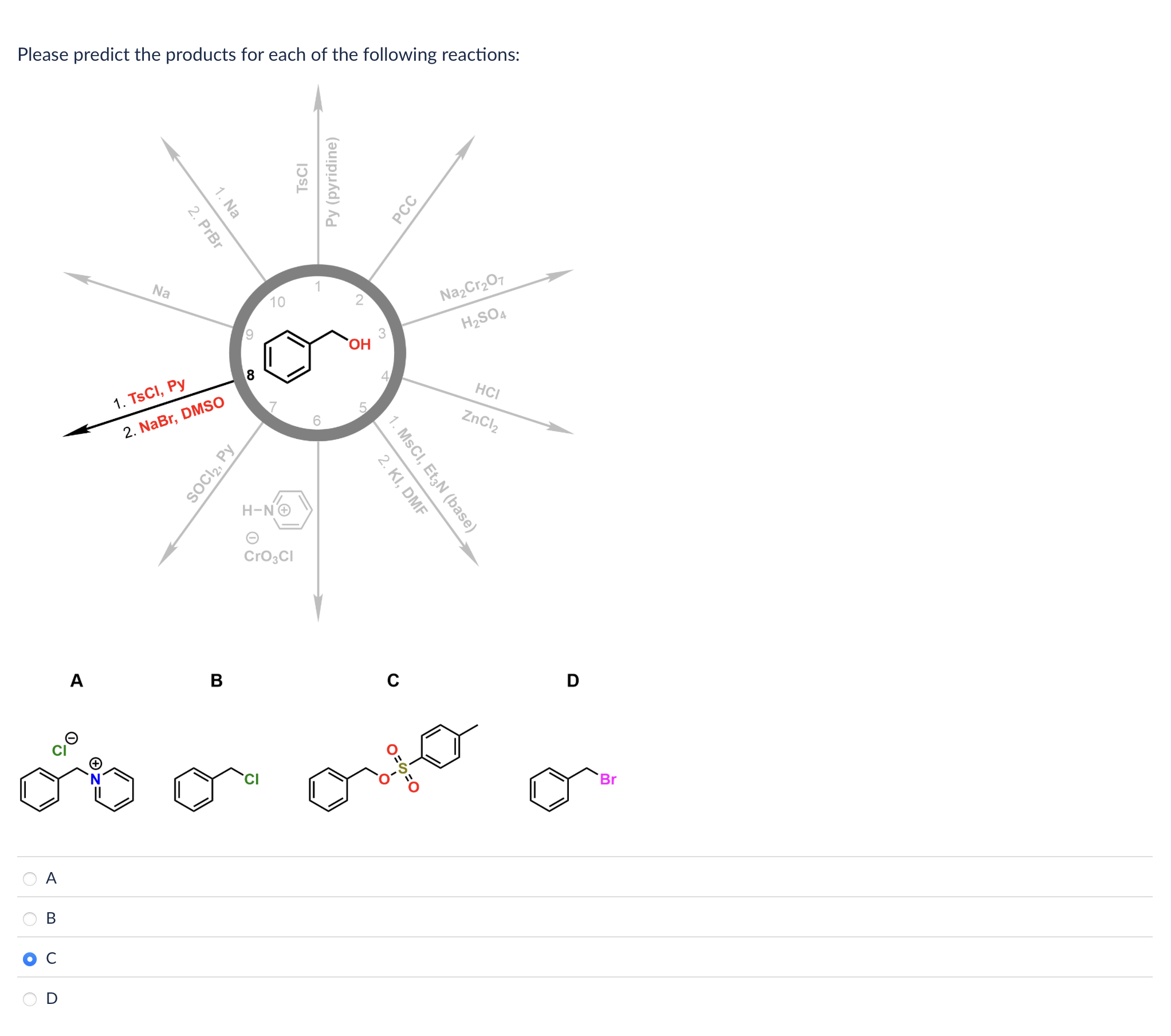 Solved Please predict the products for each of the following | Chegg.com
