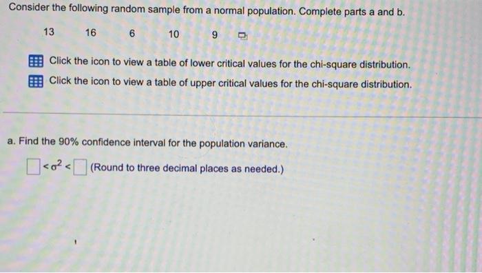 Solved Consider the following random sample from a normal | Chegg.com