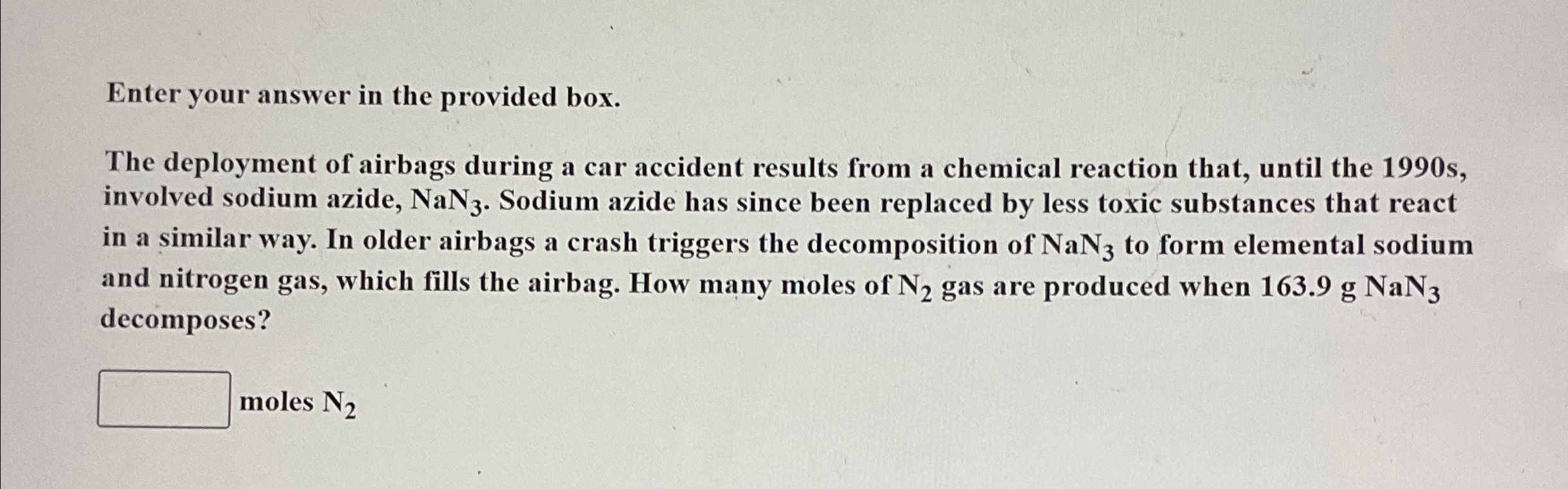 Solved Enter your answer in the provided box.The deployment | Chegg.com