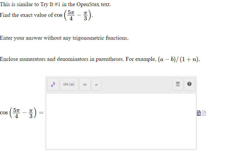 Solved This is similar to Try It #1 ﻿in the OpenStax | Chegg.com