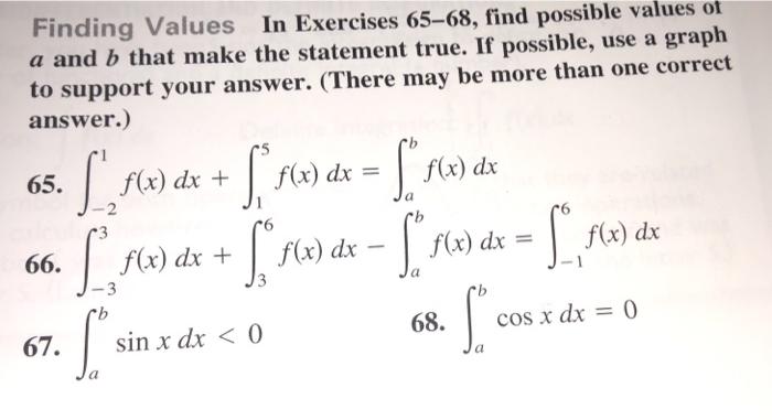 Solved Finding Values In Exercises 65-68, find possible | Chegg.com