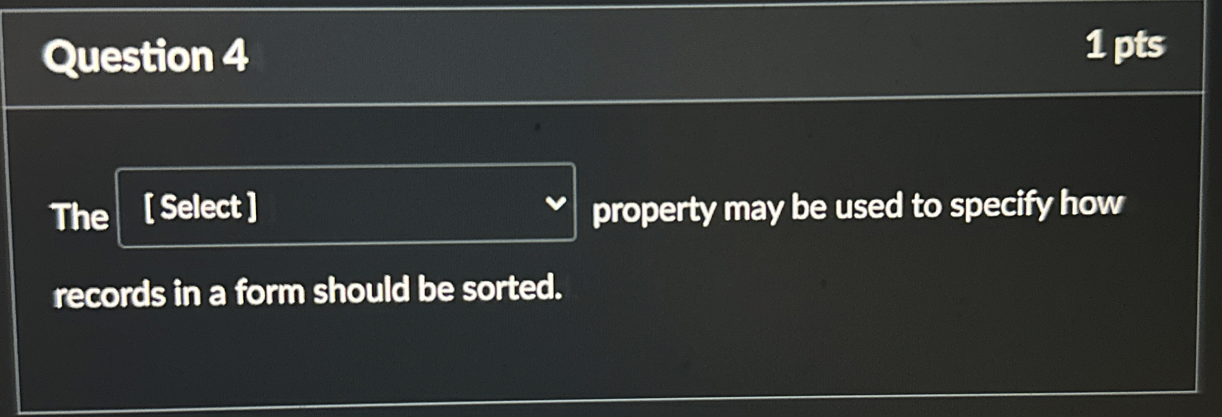 Solved Question 41 ﻿ptsTh ﻿property may be used to specify | Chegg.com