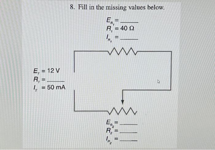 Solved 5. Calculate the missing values in the following | Chegg.com