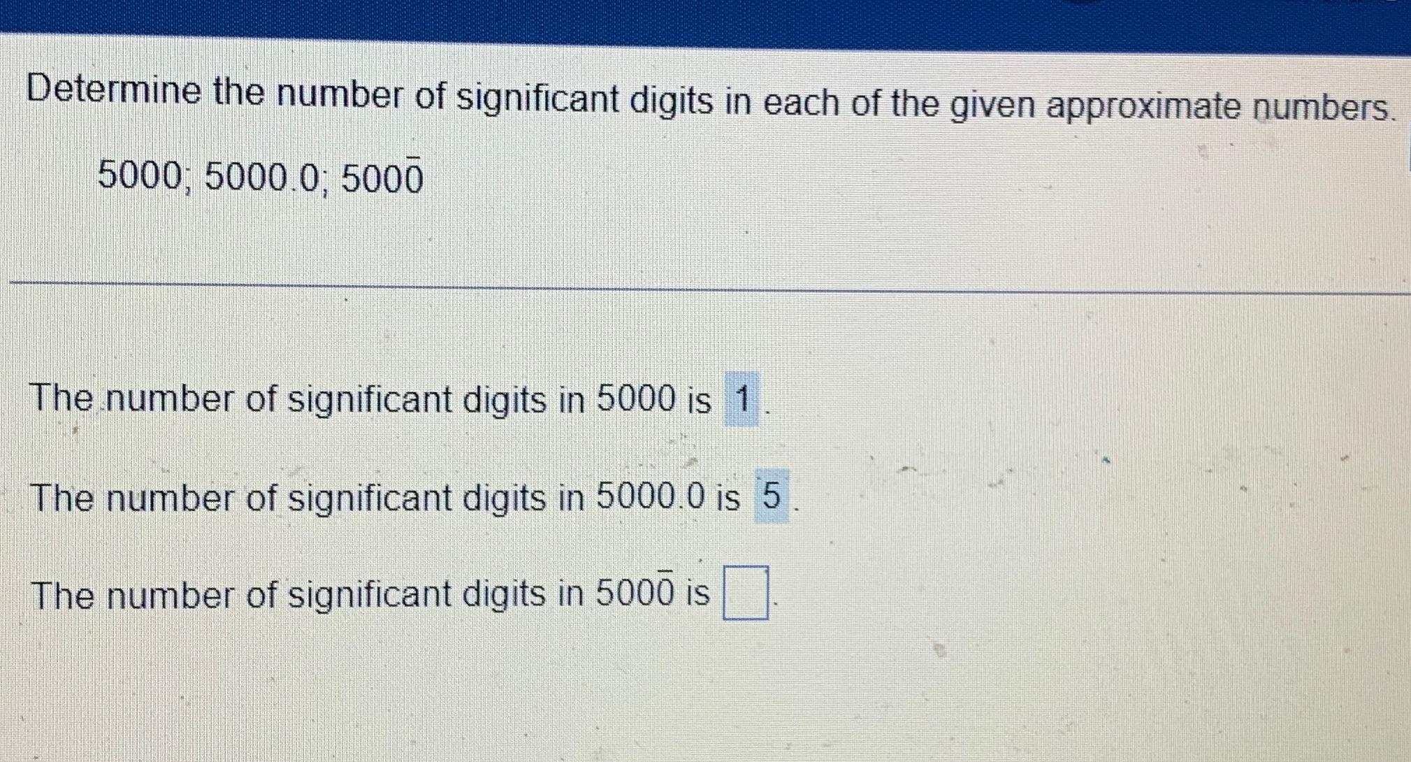 Solved Determine the number of significant digits in each of | Chegg.com