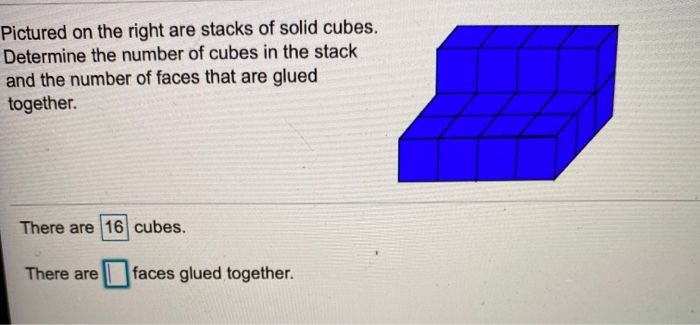 Solved Pictured on the right are stacks of solid cubes. | Chegg.com