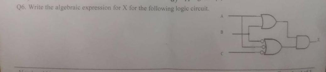 Solved Q6. ﻿Write the algebraic expression for x ﻿for the | Chegg.com