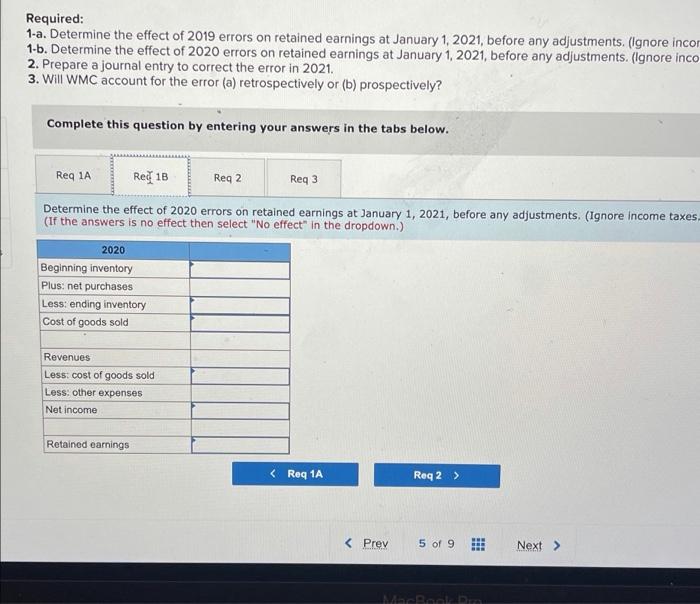 Solved Exercise 20-19 (Algo) Error correction; inventory | Chegg.com