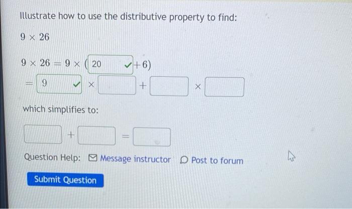 Solved Illustrate how to use the distributive property to | Chegg.com