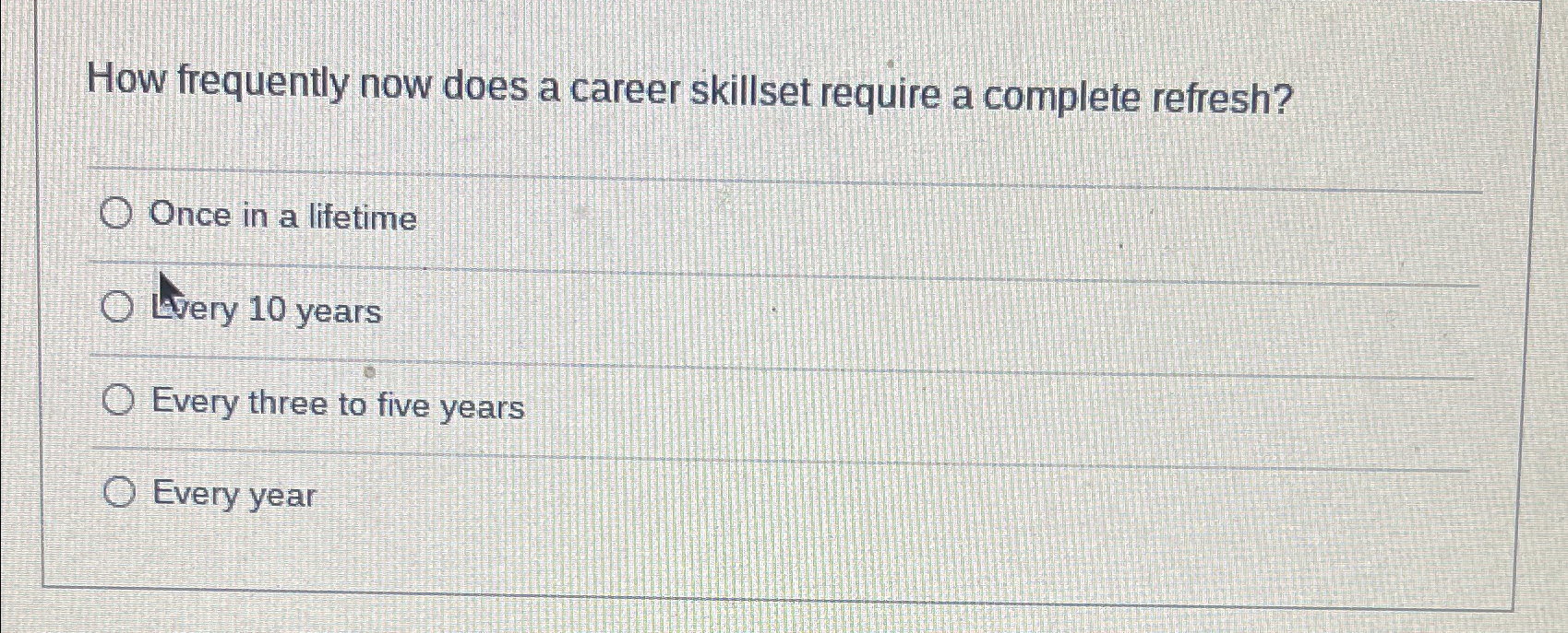 Solved How frequently now does a career skillset require a | Chegg.com