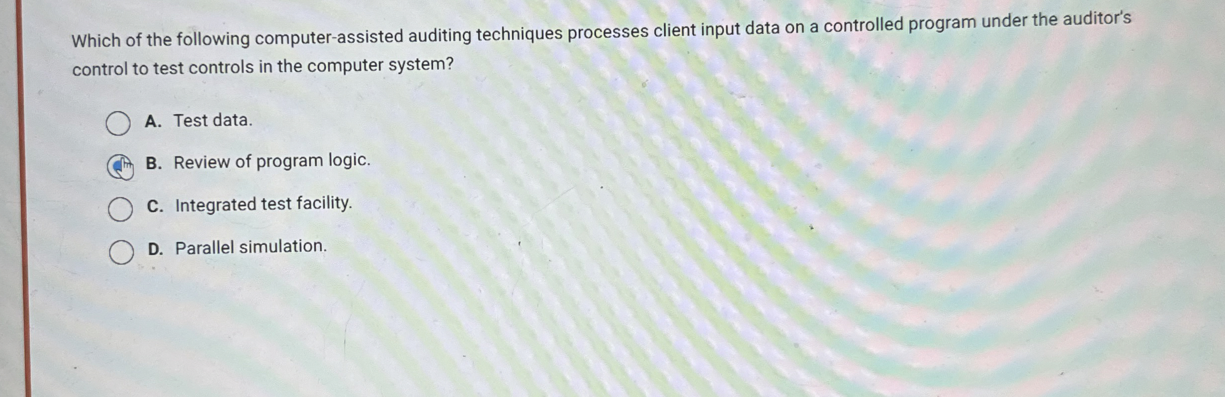 Solved Which of the following computer-assisted auditing | Chegg.com