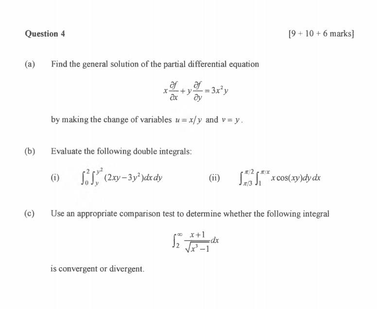 Solved Question 4 [9+10+6 marks ] (a) Find the general | Chegg.com