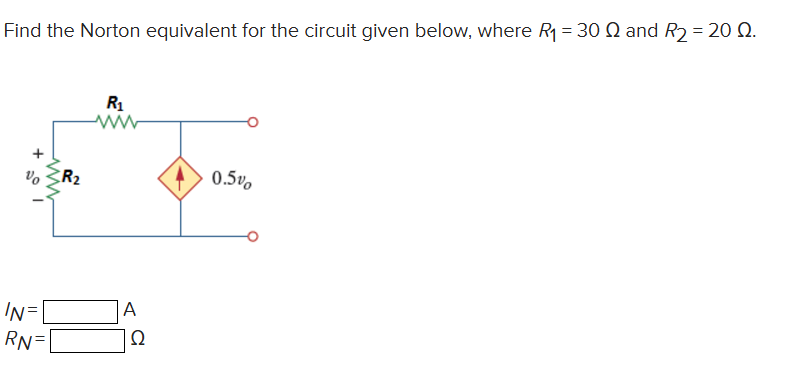 Solved Find the Norton equivalent for the circuit given | Chegg.com