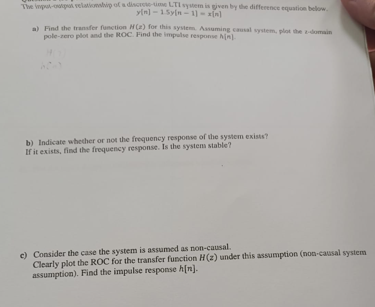 Solved The imput-output relationship of a discrete-time LTI | Chegg.com