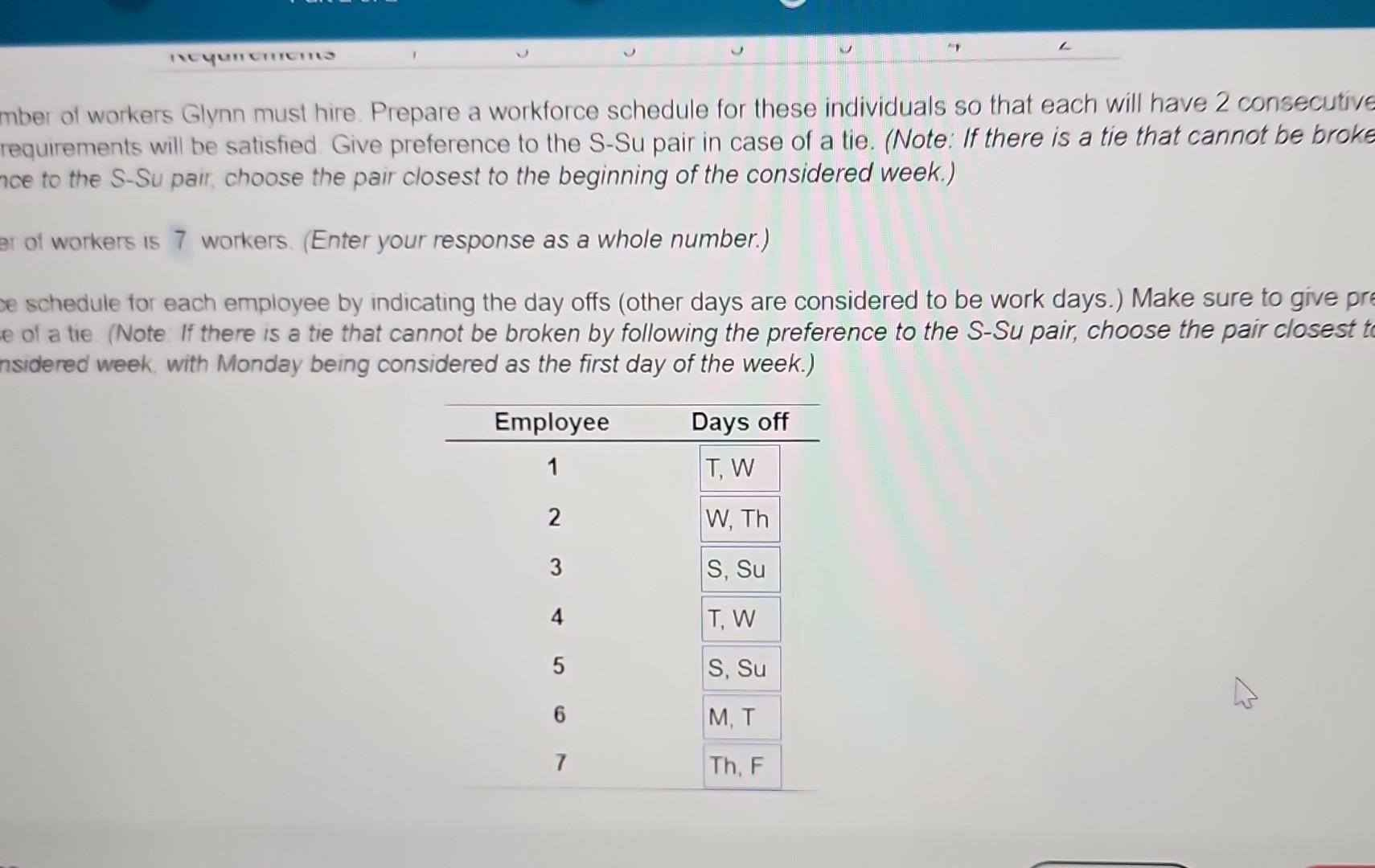 Solved mber of workers Glynn must hire. Prepare a workforce | Chegg.com