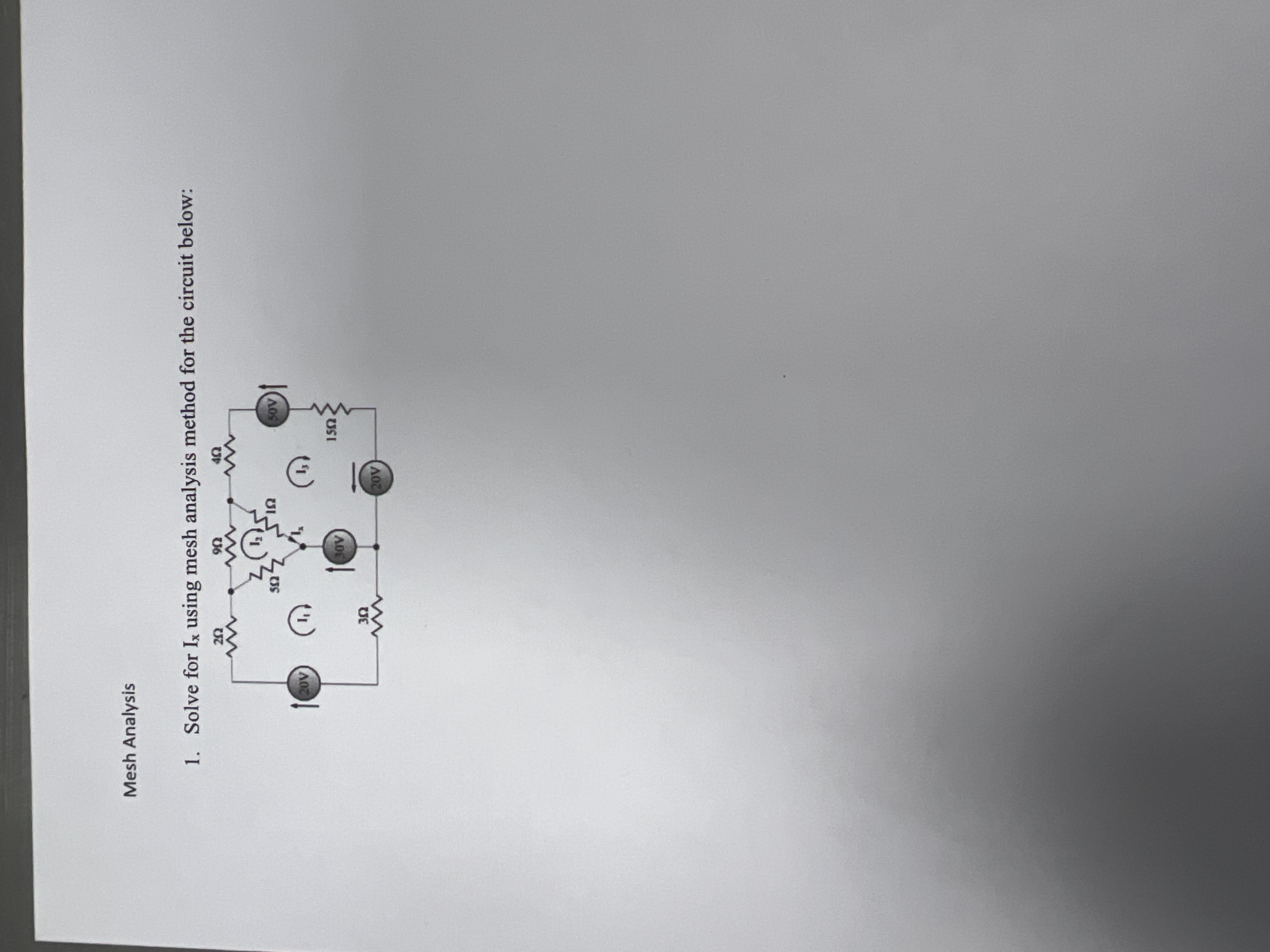 Solved I need help solving these using mesh analysis | Chegg.com