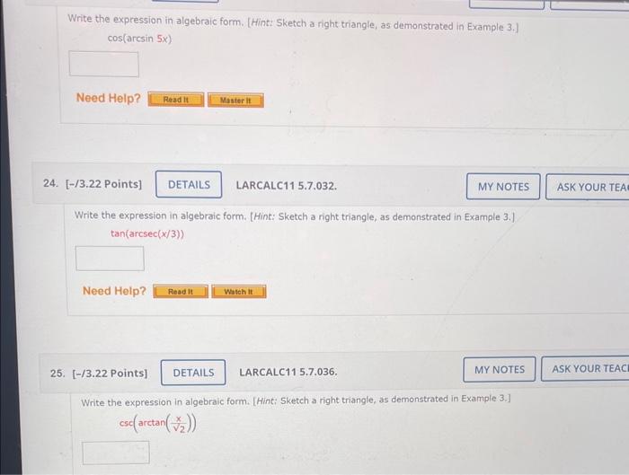 Solved Write the expression in algebraic form. [Hint: Sketch | Chegg.com