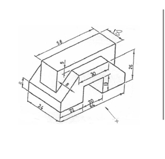 Solved 58. 76 30 34 70 Draw FV, TV and LHSV for the Figure | Chegg.com