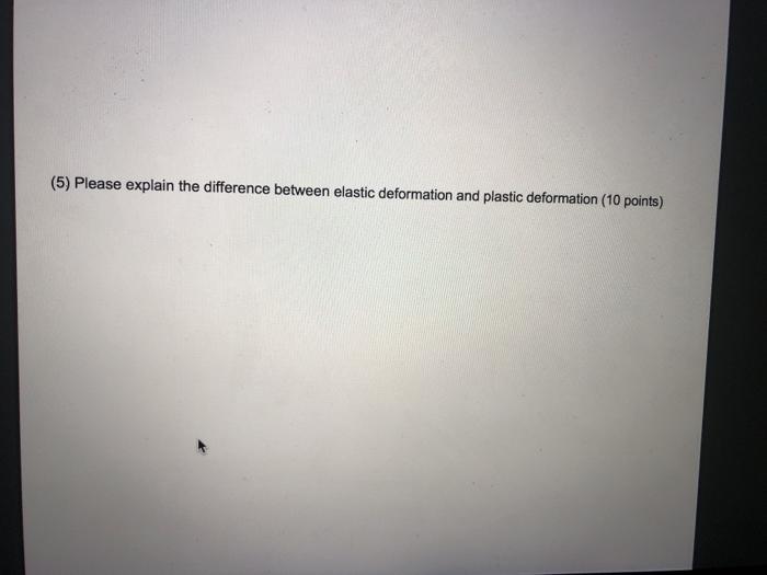 Solved (5) Please explain the difference between elastic | Chegg.com