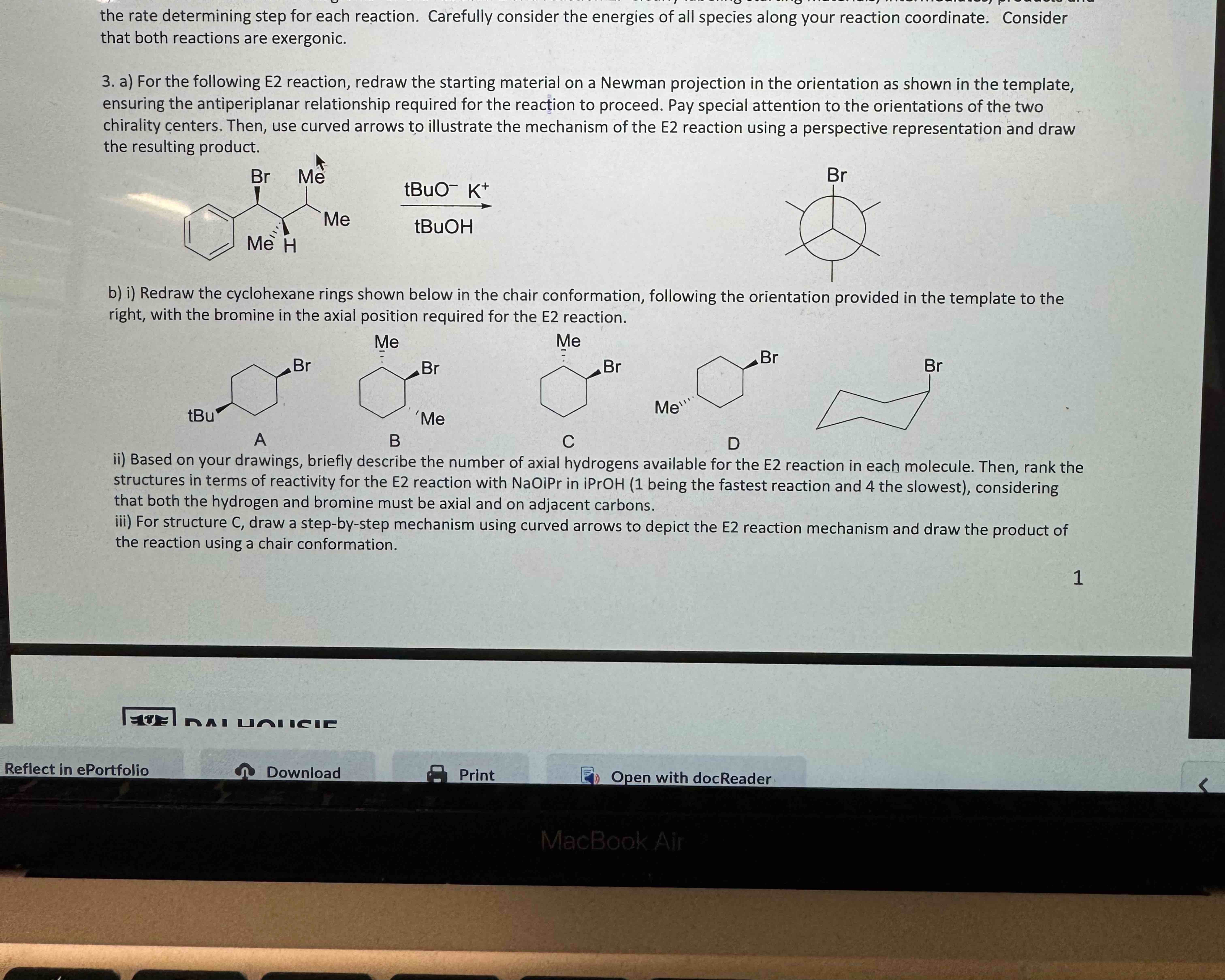 Solved the rate determining step for each reaction. | Chegg.com