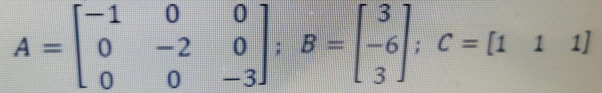 Solved We have the linear system represented by the | Chegg.com