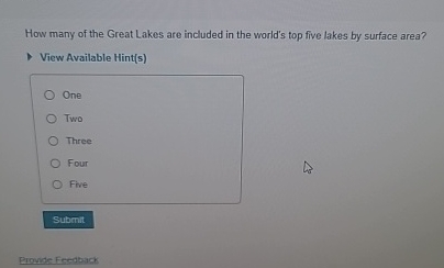 Solved How many of the Great Lakes are included in the | Chegg.com