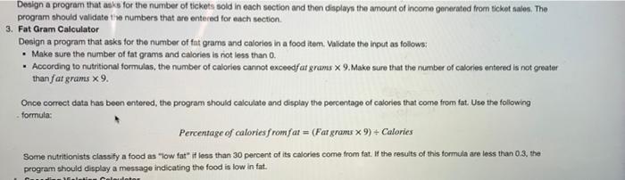 Solved write a pseudocode leave out the "low fat" | Chegg.com