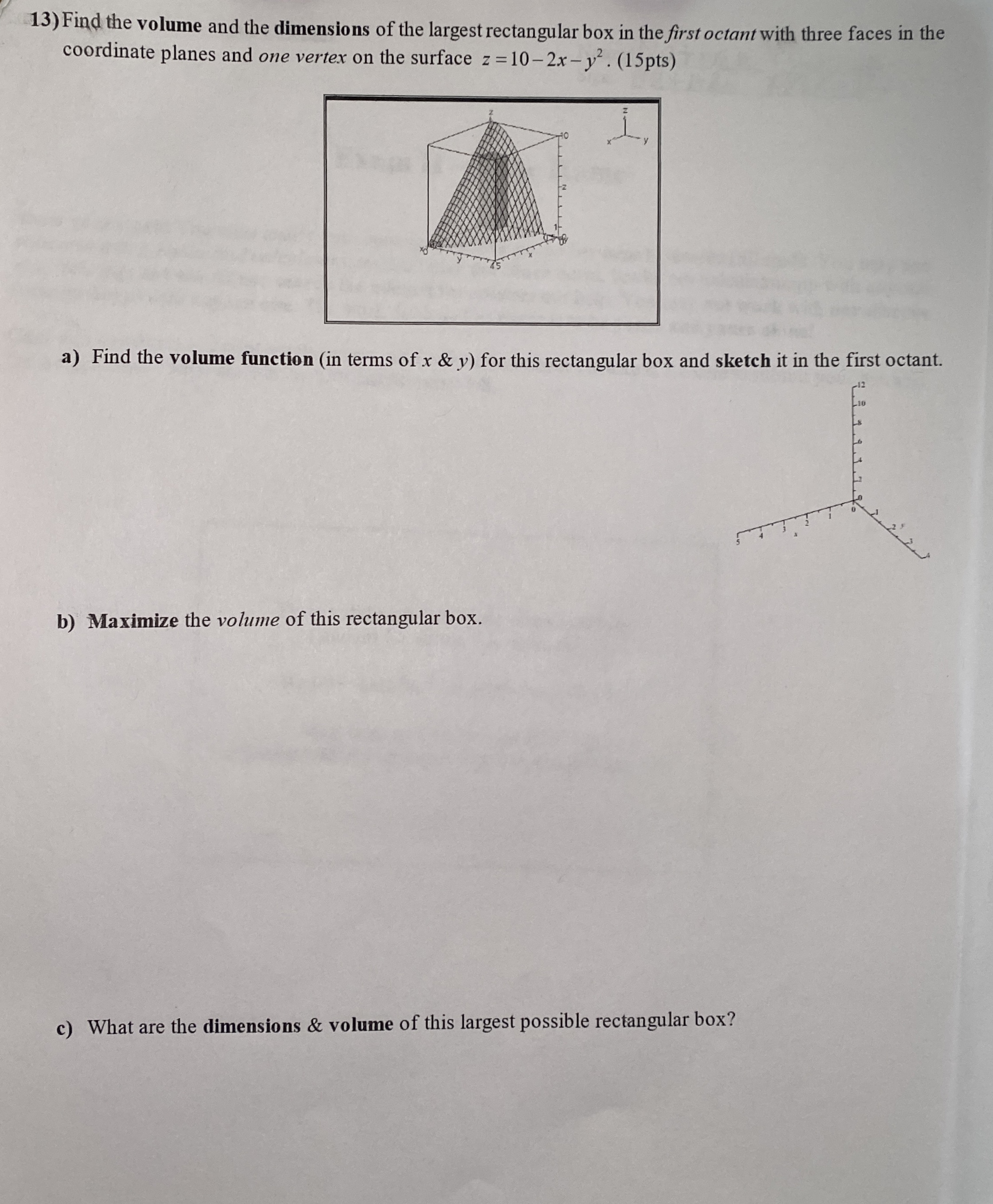Solved Please show clear work and answers for all parts | Chegg.com