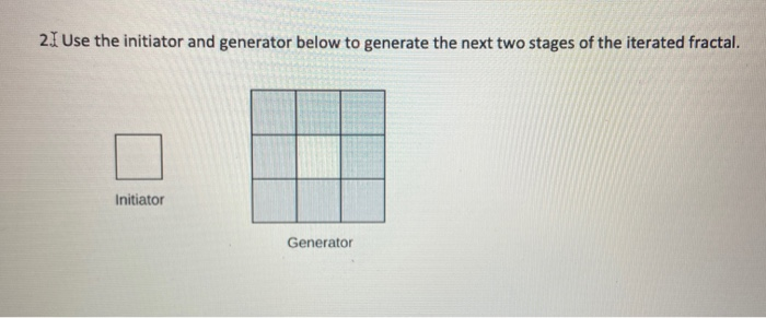 Solved 2.1 Use the initiator and generator below to generate | Chegg.com
