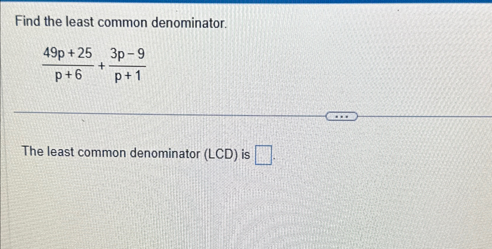 Solved Find the least common | Chegg.com