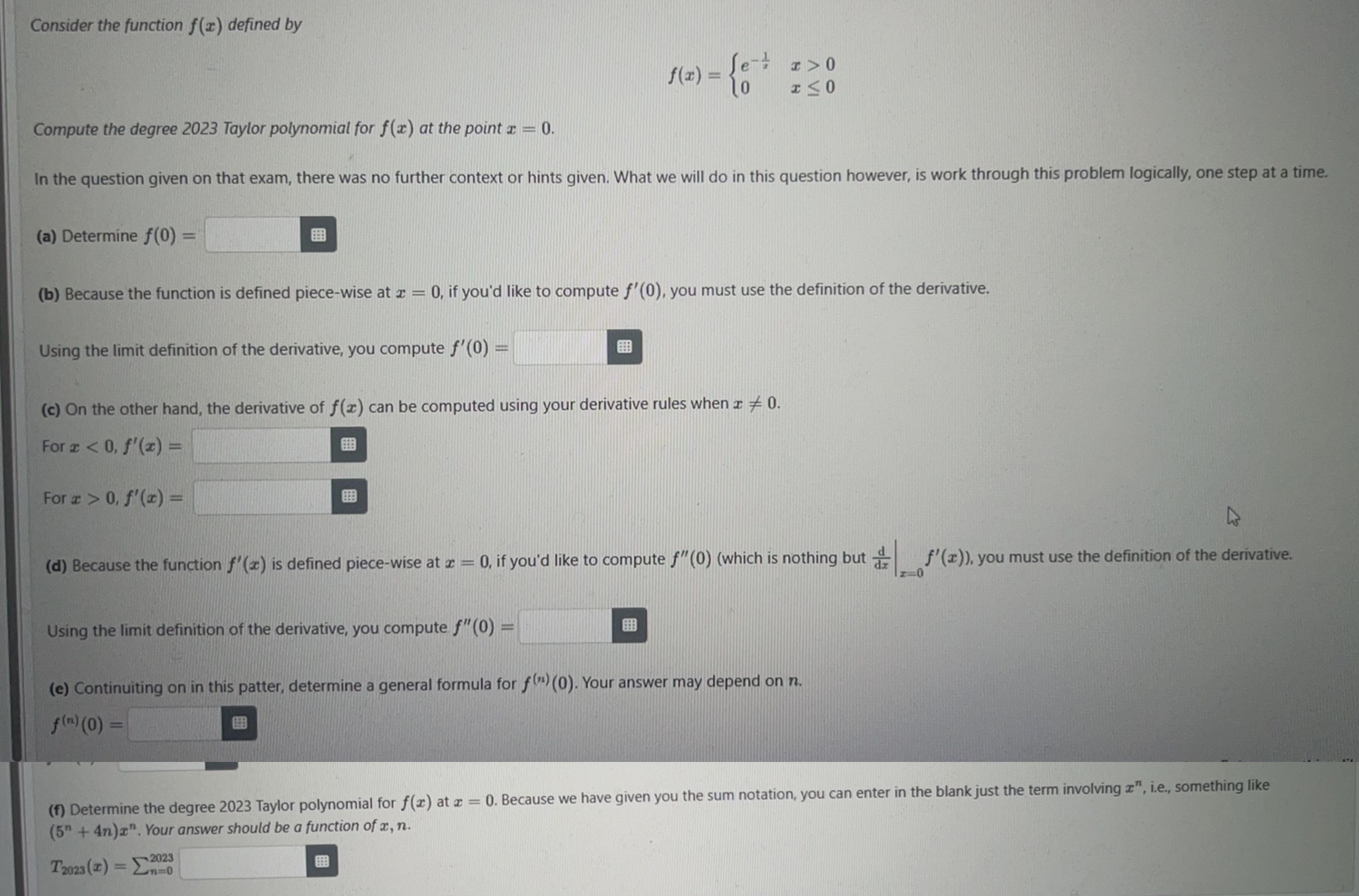 Solved by an EXPERT Consider the function f(x) ﻿defined | Chegg.com