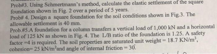 Solved Prob#3. Using Schmertmann's method, calculate the | Chegg.com