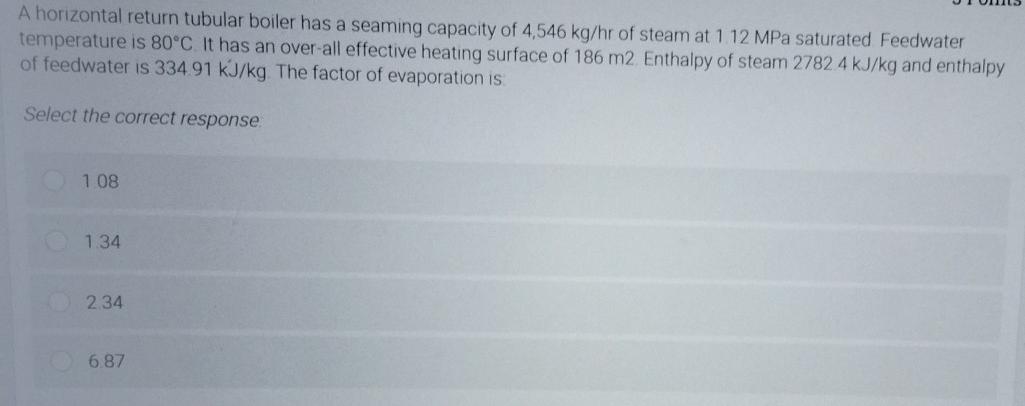 Solved A horizontal return tubular boiler has a seaming | Chegg.com