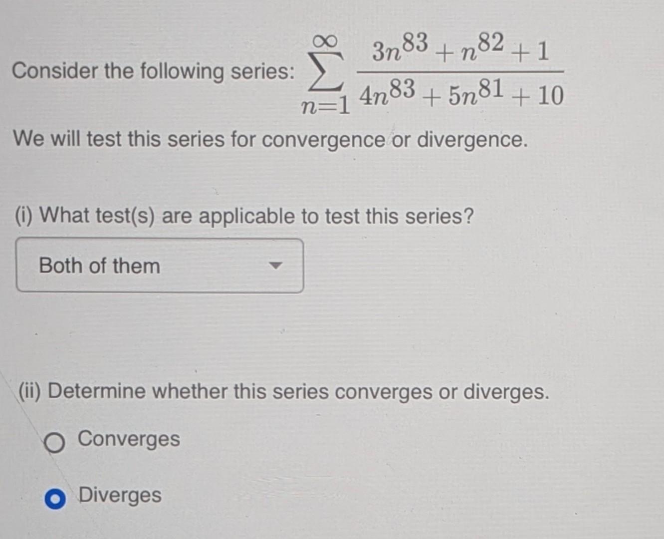 Solved Consider the following series: | Chegg.com